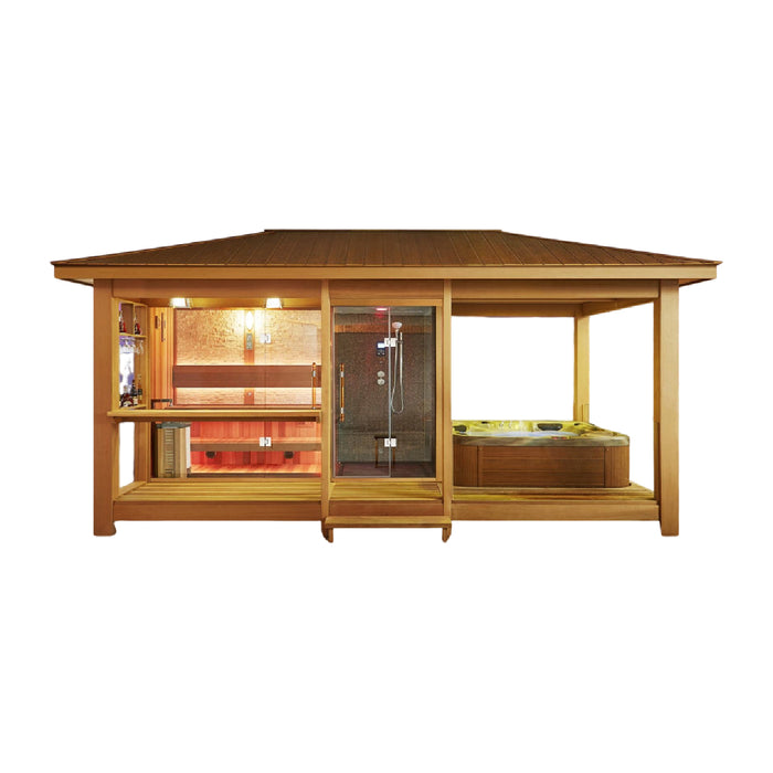 屋外サウナ | ガーデンサウナ | 4人用 | J-WSD-LT07 | シャワー・ジェットバス対応 – idetox （アイデトックス）